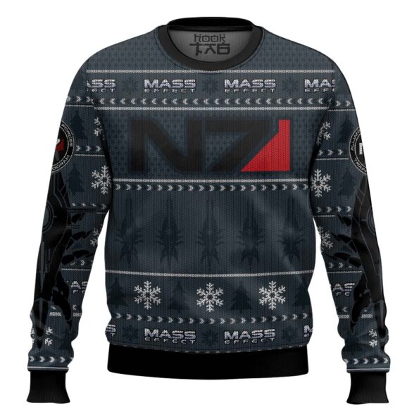 Mass Effect N7 Ugly Christmas Sweater - Curvy Glams