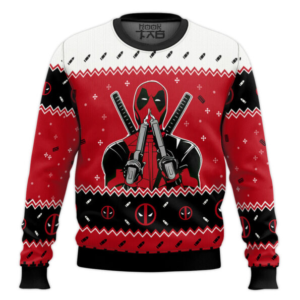 Christmas Deadpool Marvel Comics Ugly Christmas Sweater - Curvy Glams