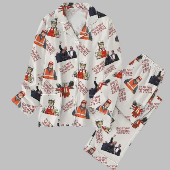Trump McDonald Christmas Pajama Set - Curvy Glams