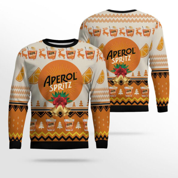 Aperol Spritz Christmas Jingle Bells Ugly Sweater - Curvy Glams