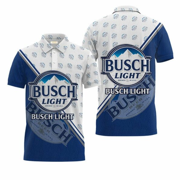 Busch Light Diagonal Cut Polo Shirt - Curvy Glams