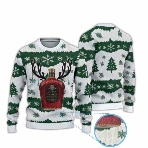 Christmas Tree Crown Royal Black Ugly Christmas Sweater – Curvy Glams