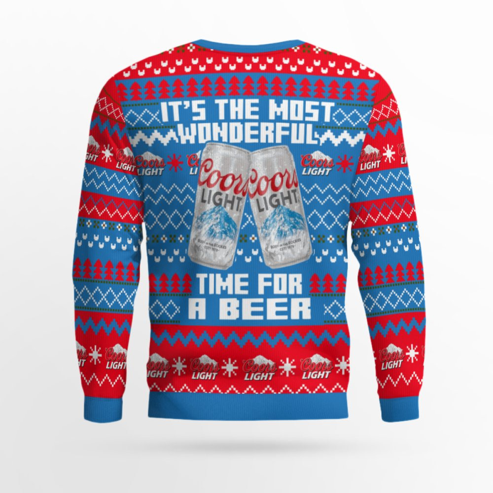 It’s The Most Wonderful Time For A Coors Light Ugly Christmas Sweater 2 ...