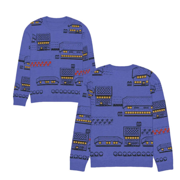 Pallet Town At Night Knit Ugly Sweater - Curvy Glams