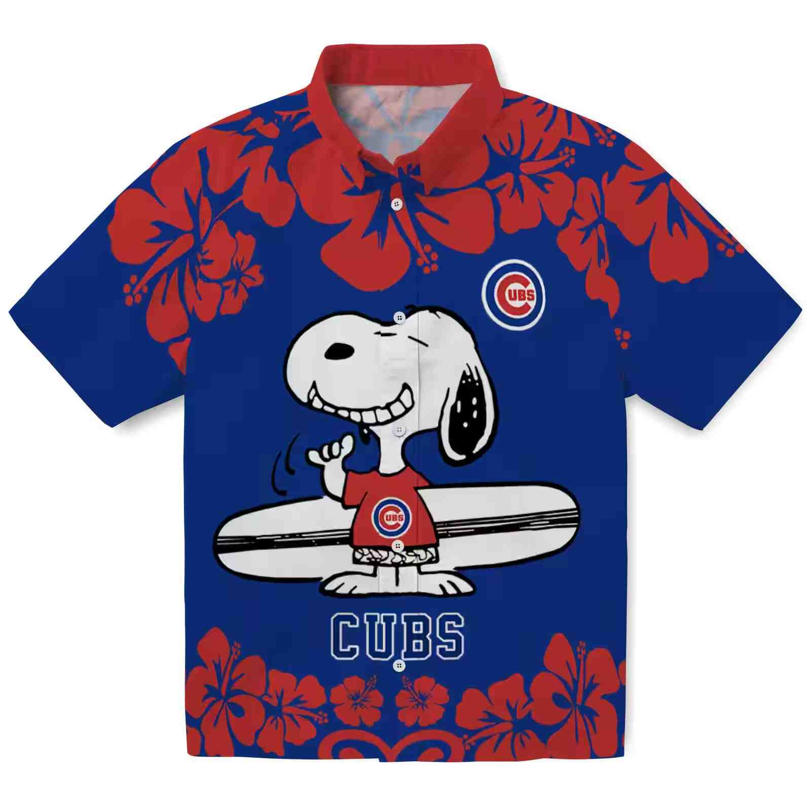 Chicago Cubs Snoopy Surf Blue White Hawaiian Shirt – Curvy Glams