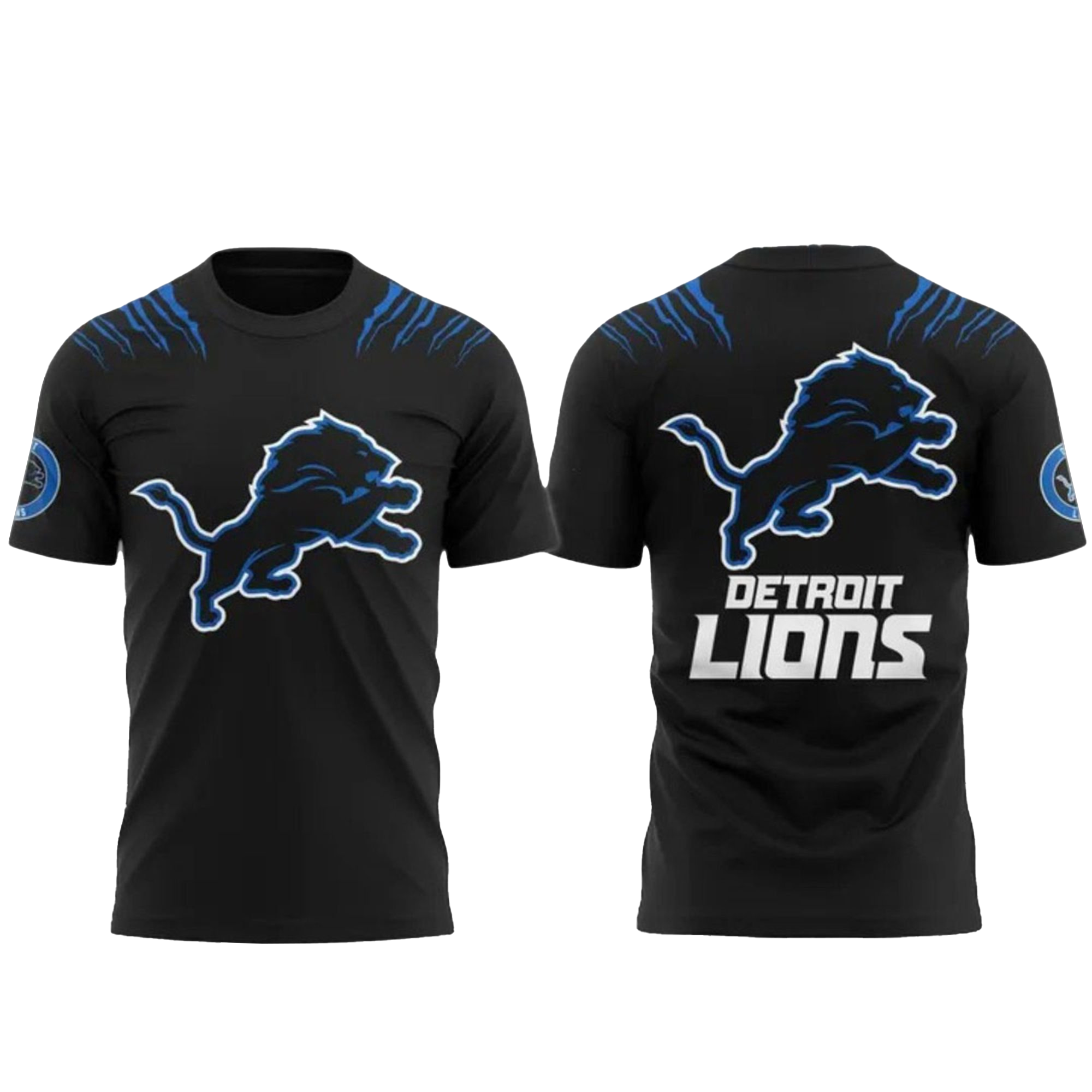 2025 Detroit Lions Back In Black Shirt Version 1 – Curvy Glams
