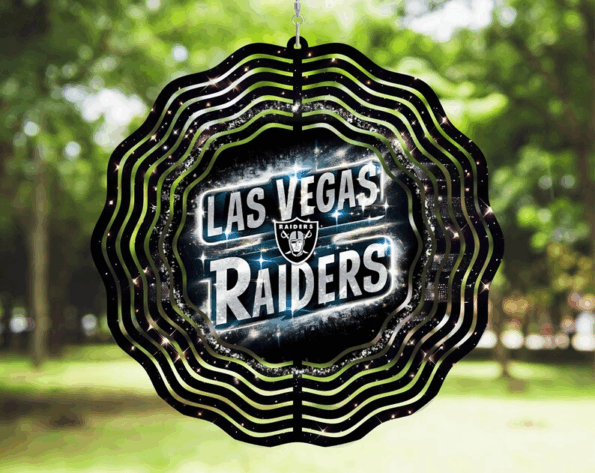 Raiders Football Wind Spinner - Curvy Glams