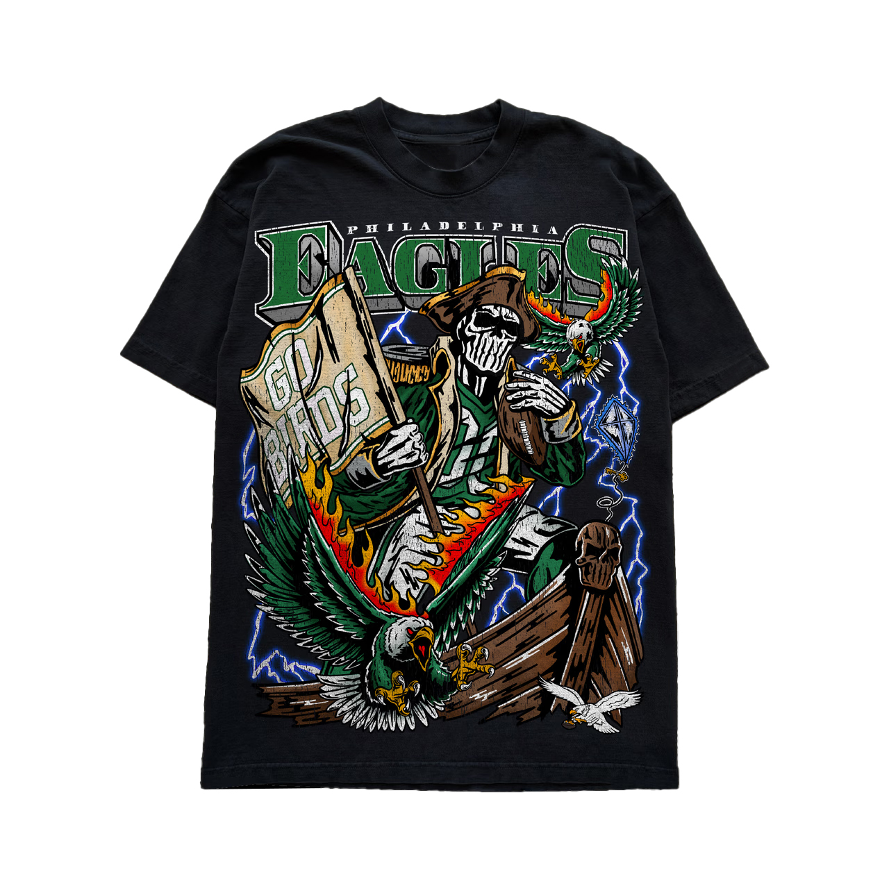 Go Birds Philadelphia Eagles Revolution T-Shirt - Curvy Glams