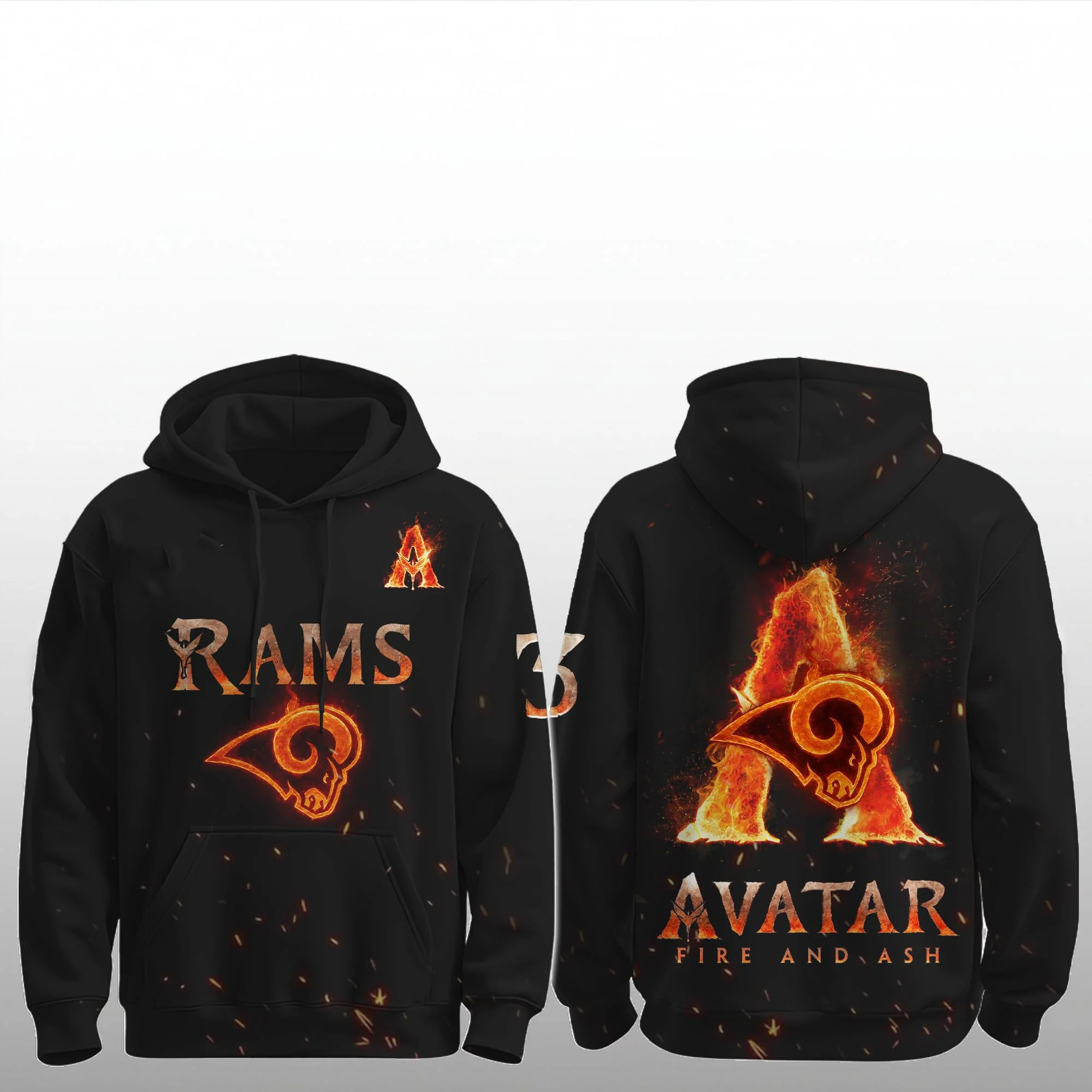 New York Giants Avatar 3 Fire and Ash Hoodie - Curvy Glams