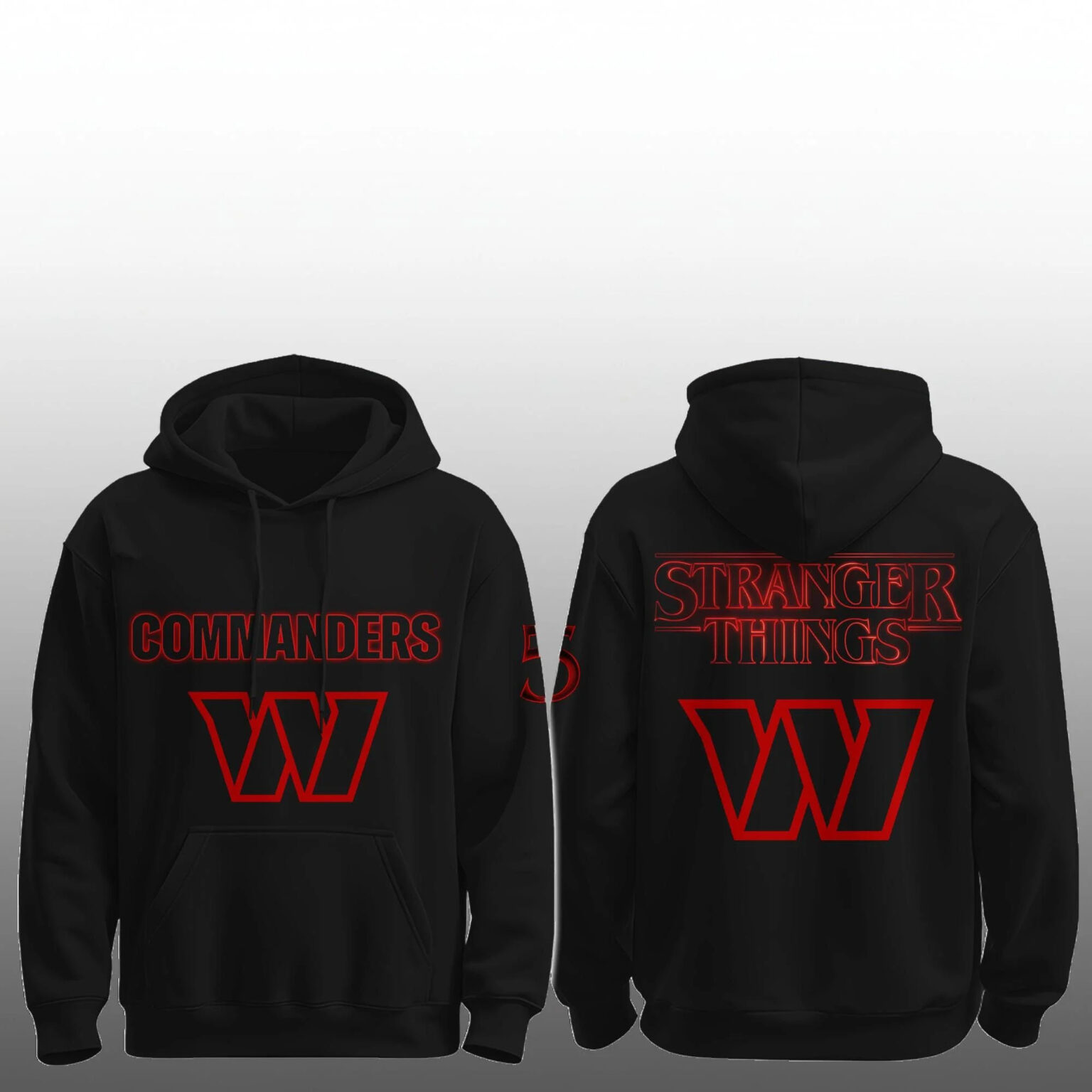 Washington Commanders Stranger Things 5 Hoodie – Curvy Glams