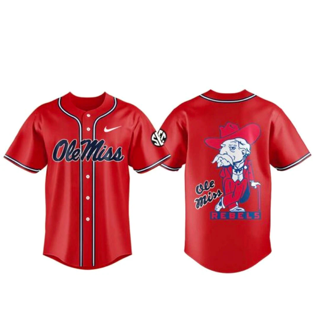Jaxson Dart x Ole Miss Rebels Baseball Jersey - Curvy Glams