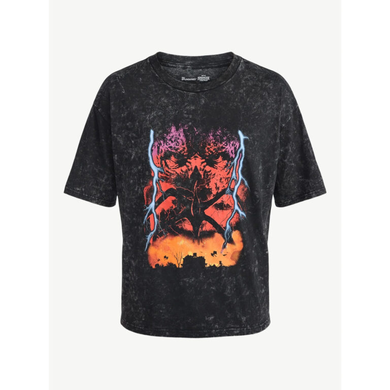Stranger Things Vecna Shock Wash T-Shirt - Curvy Glams